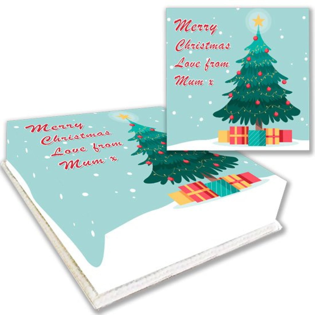 Christmas Tree Message Cake - Eat Your Photo