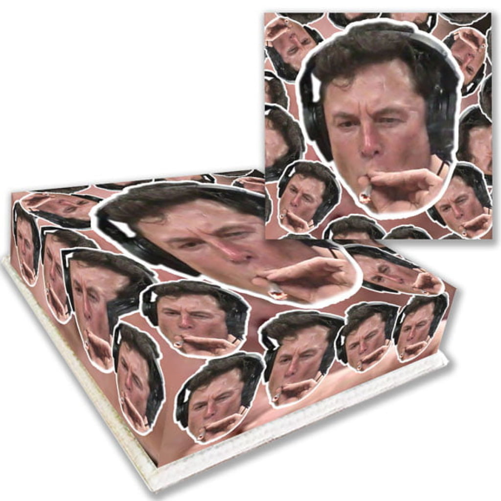 Elon Musk on JRE Birthday Cake - Eat Your Photo