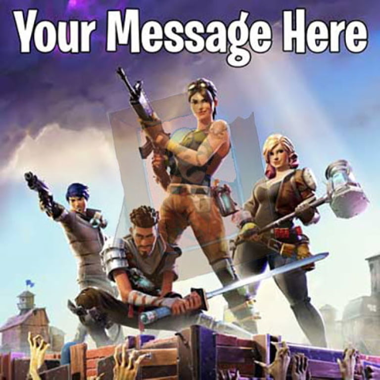 Fortnite Square Cake Topper - Eat Your Photo