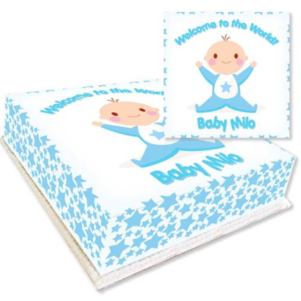 Welcome Baby Boy Cake - Eat Your Photo