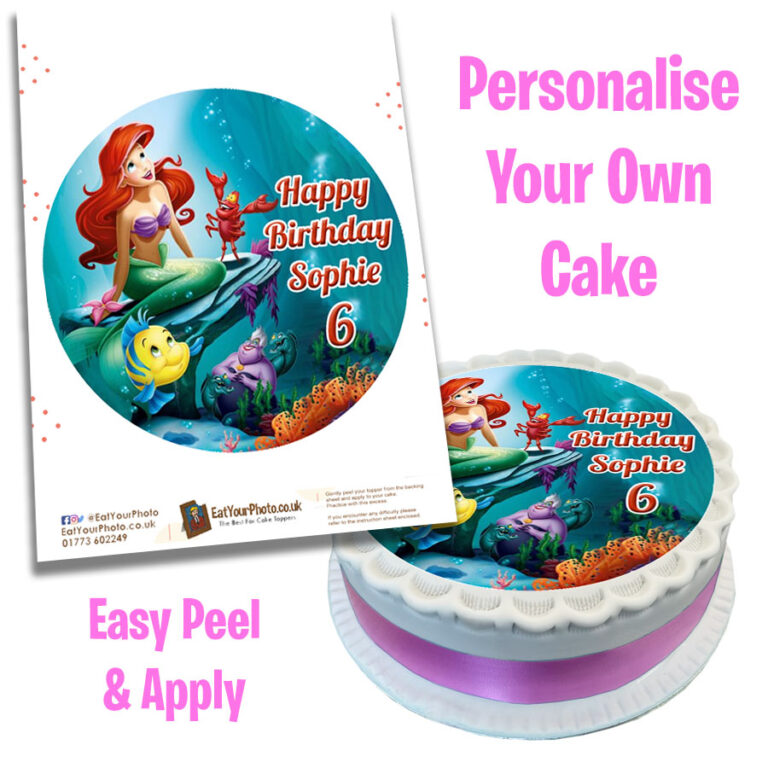 Mermaid (Ariel) Edible Photo Circular - Eat Your Photo